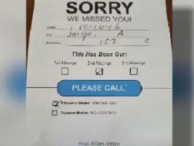 Package slips popping up on Valley doors to get your personal ...