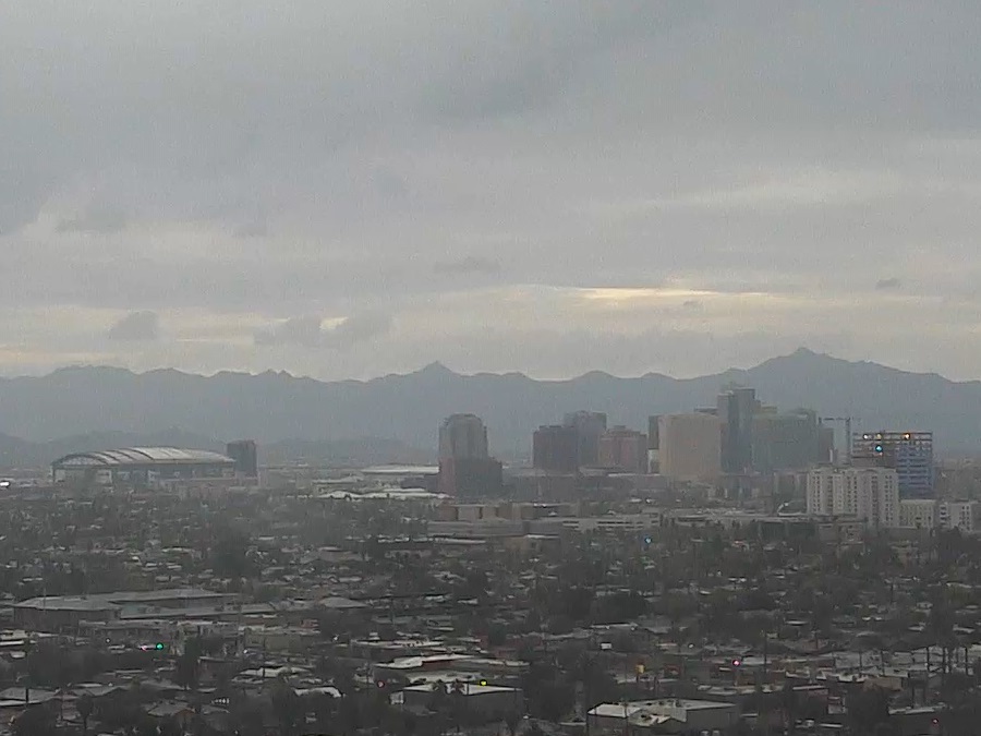 Downtown Phoenix Arizona Rain