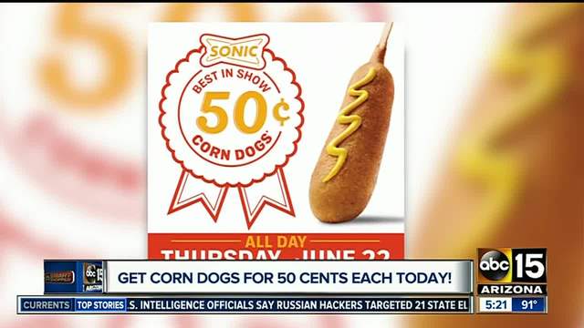 Sonic Drive-In Corn Dogs just 50 cents on Thursday, June 22! - ABC15 Arizona