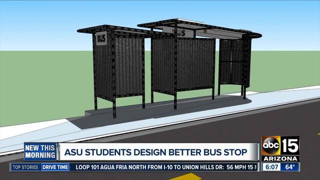Arizona State University students behind new Phoenix bus stop design ...