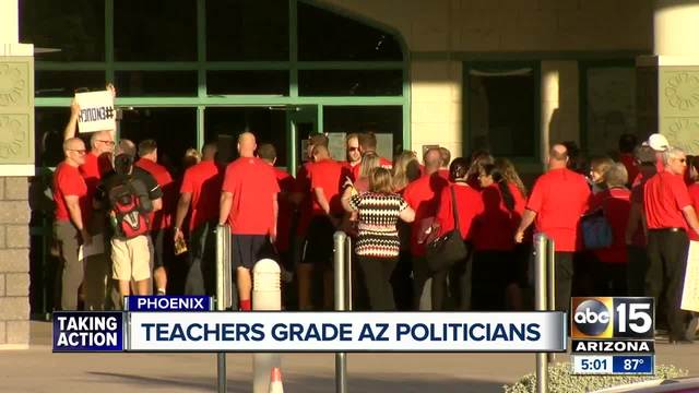 Red for Ed: Arizona teachers protest as they call for higher pay ...