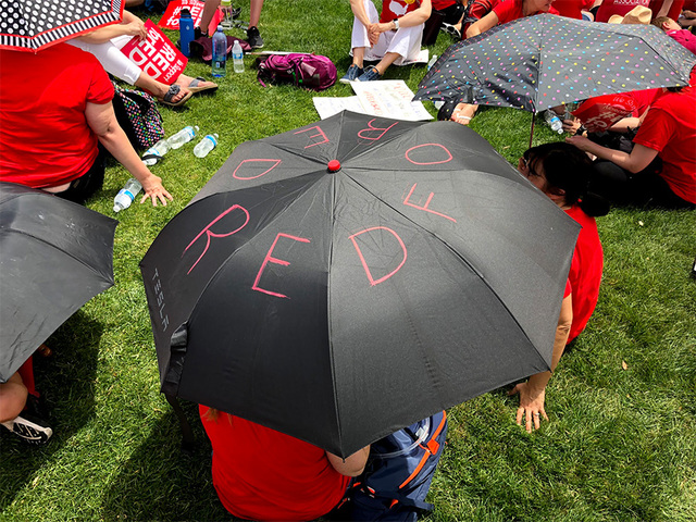 AZ Red for Ed march: Take a 360º look inside the Phoenix march, rally ...