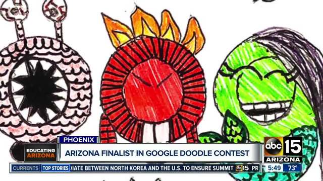 Doodle 4 Google: Arizona student vying for national award in drawing ...