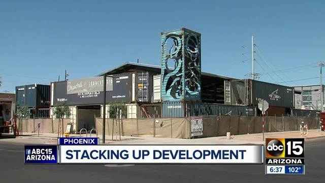 Shipping containers being used for new retail and restaurant complex in ...