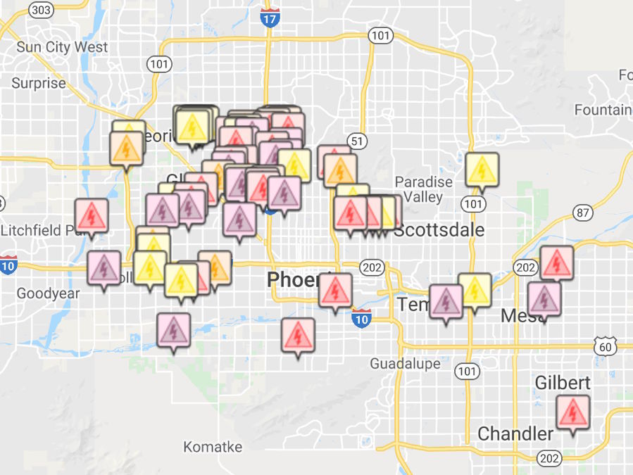 OUTAGES: More than 120,000 without power around the Valley - ABC15 Arizona