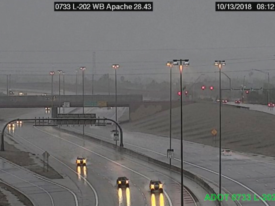 Downtown Phoenix Arizona Rain