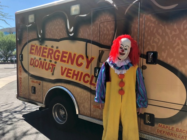 Hurts Donut Tempe will have a creepy clown deliver doughnuts to you ...